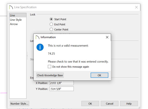 Getting This Is Not A Valid Measurement Message When Using A Decimal 